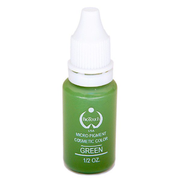 BioTouch Permanent Makeup Micro Pigment Tattoo Ink - 15 ml, 1/2 oz - Green