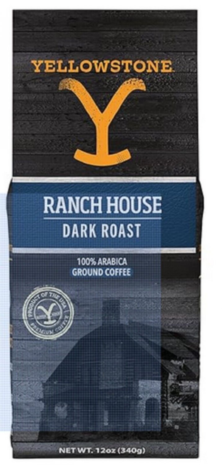 Yellowstone Ranch House Ground 100% Dark Roast Arabica Beans 12 Oz