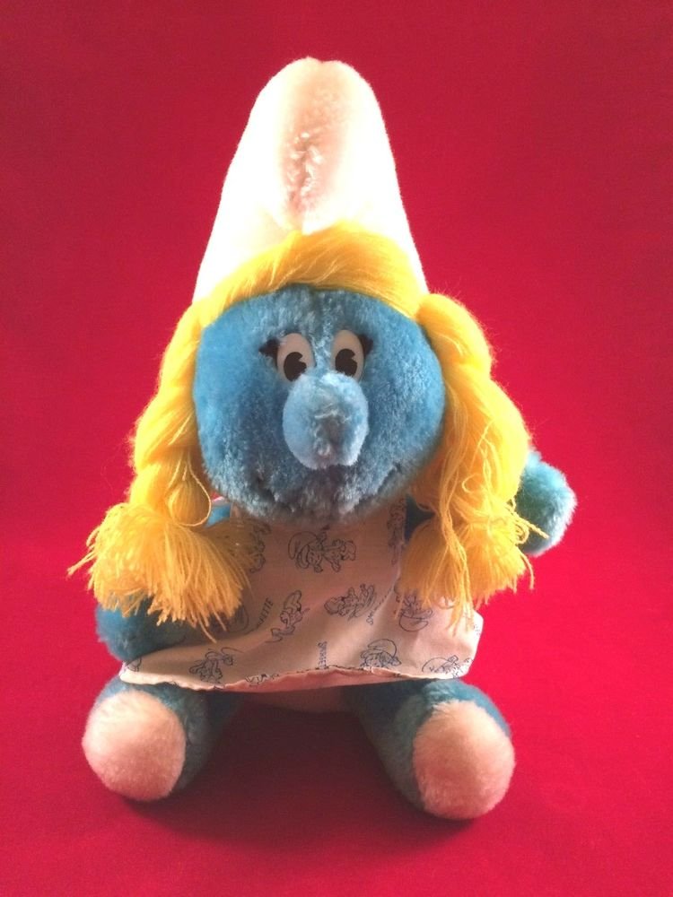 Smurfette Original 1981 Plush Stuffed Animal 10" Doll Vintage ...