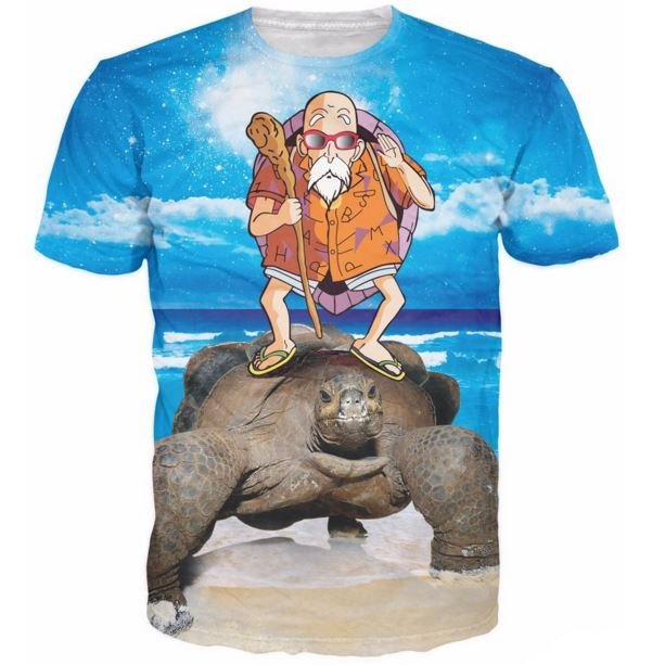 Master Roshi Turtle Shell Sky 3D Cool T-Shirt