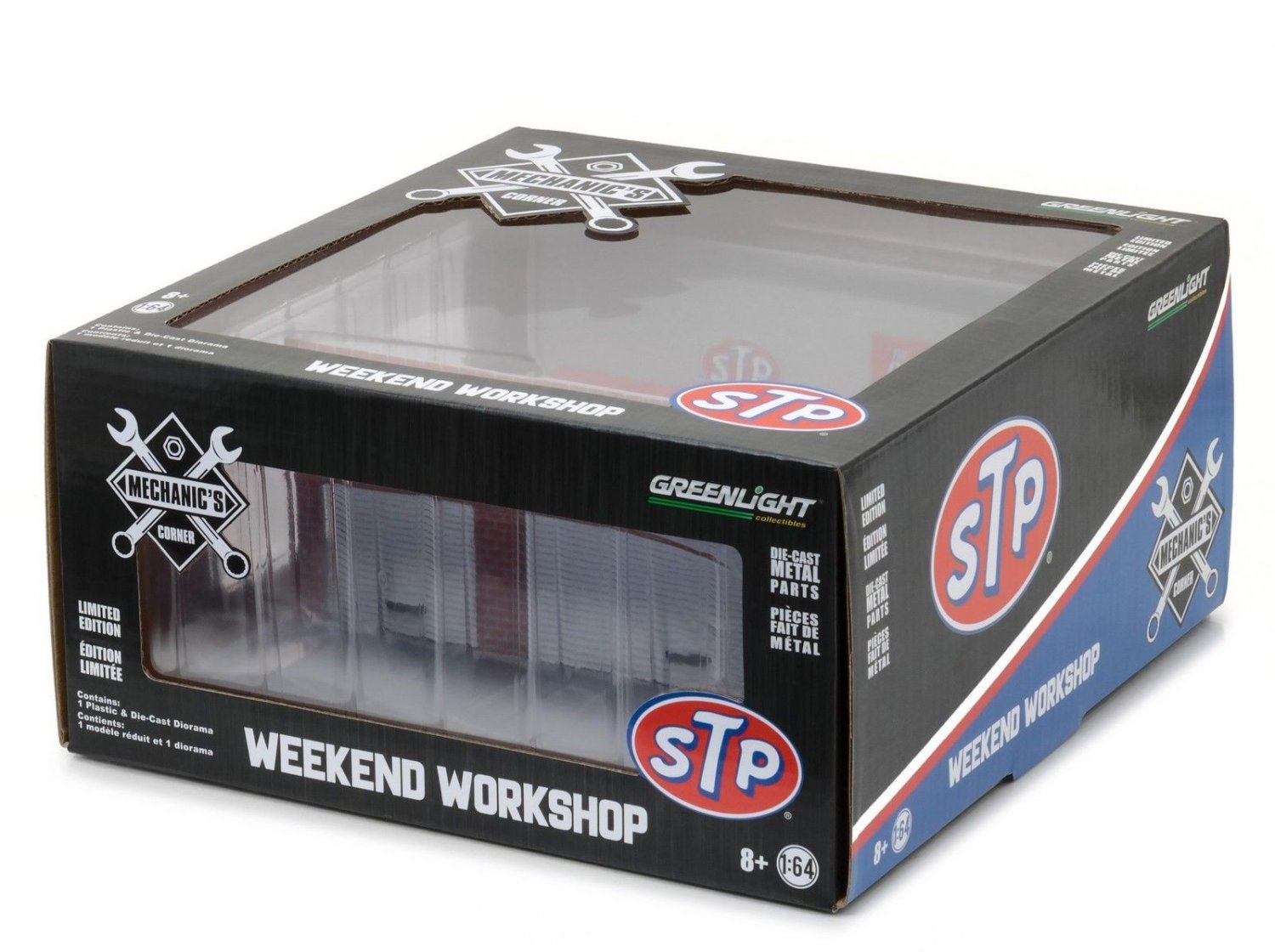 1:64 Greenlight *MECHANICS CORNER* STP GARAGE Workshop Diorama Building ...