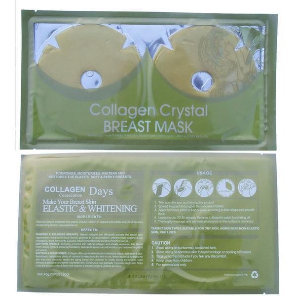 10 PC Gold Collagen Hydrating Chest Masks