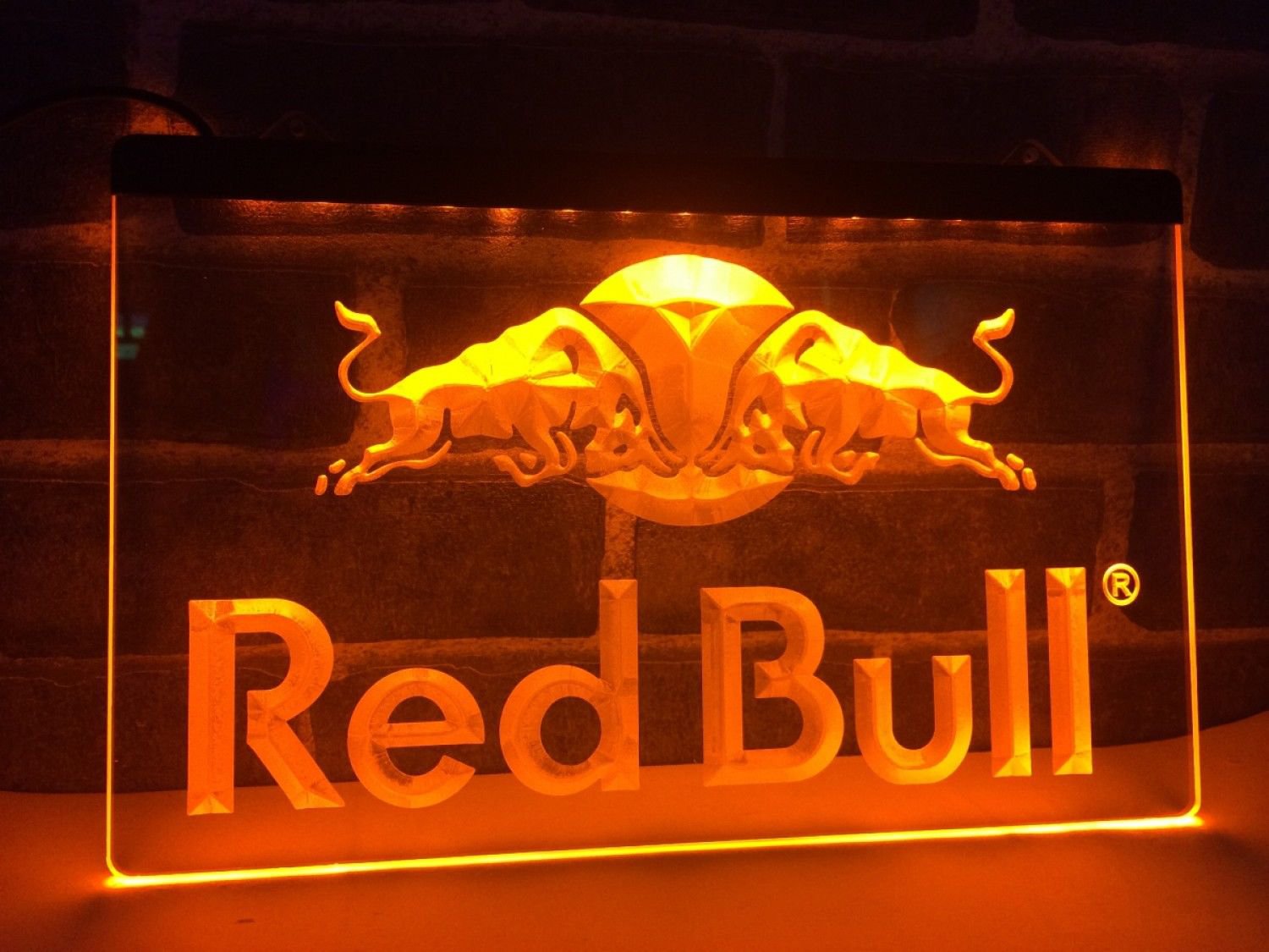 Red Bull Energy Drink Beer Neon Light Sign Bar Pub Real Glass Display ...