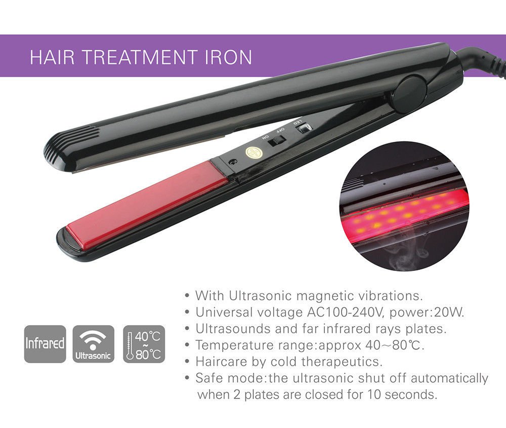Ultrasonic & Infrared Hair Care Treament Iron Recovers Damaged Styler ...