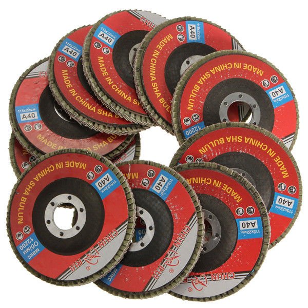 10pcs Polishing Wheel Film Angle Grinder 115mm Flap Sanding Discs 22 ...