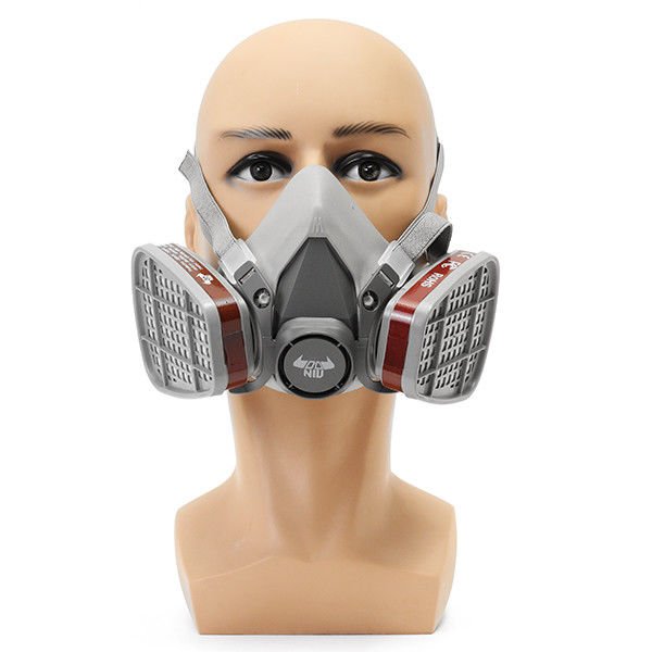 DANIU 6200 N95 Double Gas Mask Protection Filter Chemical Half Face ...