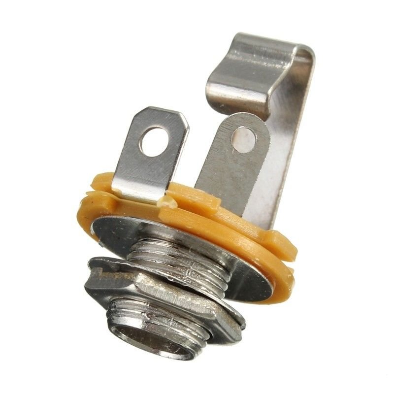 10pcs/set 1/4 inch Metal Guitar Jack Socket Connector Female Panel ...