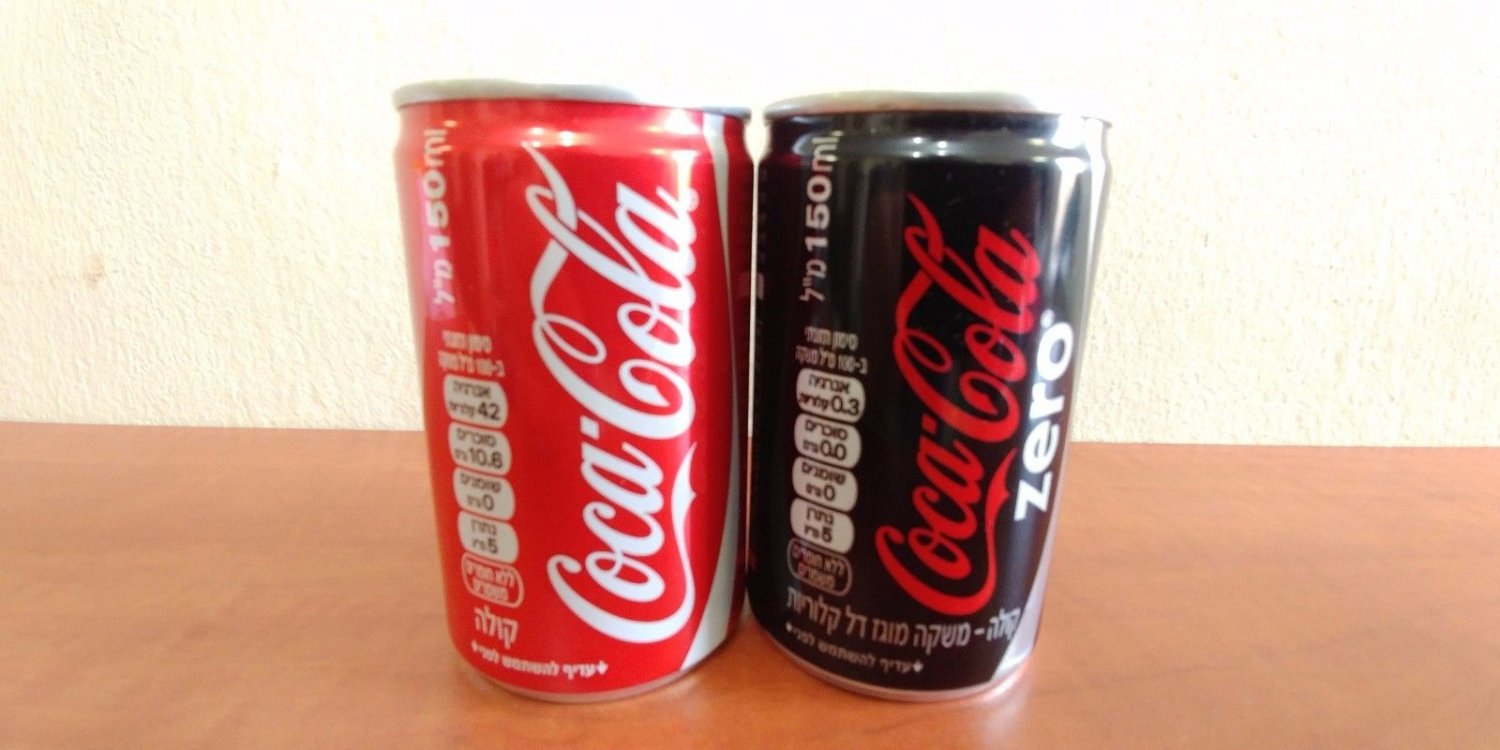 Coca Cola Israeli Special Edition 2 x 150ml Coke & Zero Empty Cans Israel 2017