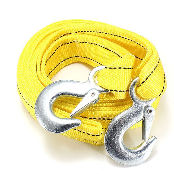 5T 3.64M Tow Towing Pull Rope 2 Heavy Duty Forged Steel Hooks