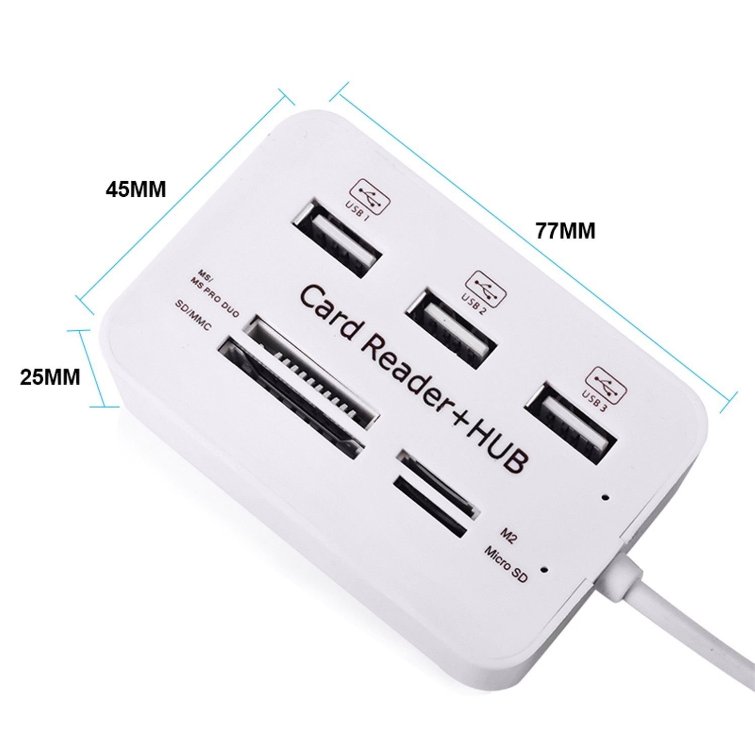 Usb Hub Combo 2 0 3 Ports Card Reader High Speed Multi Usb Splitter All