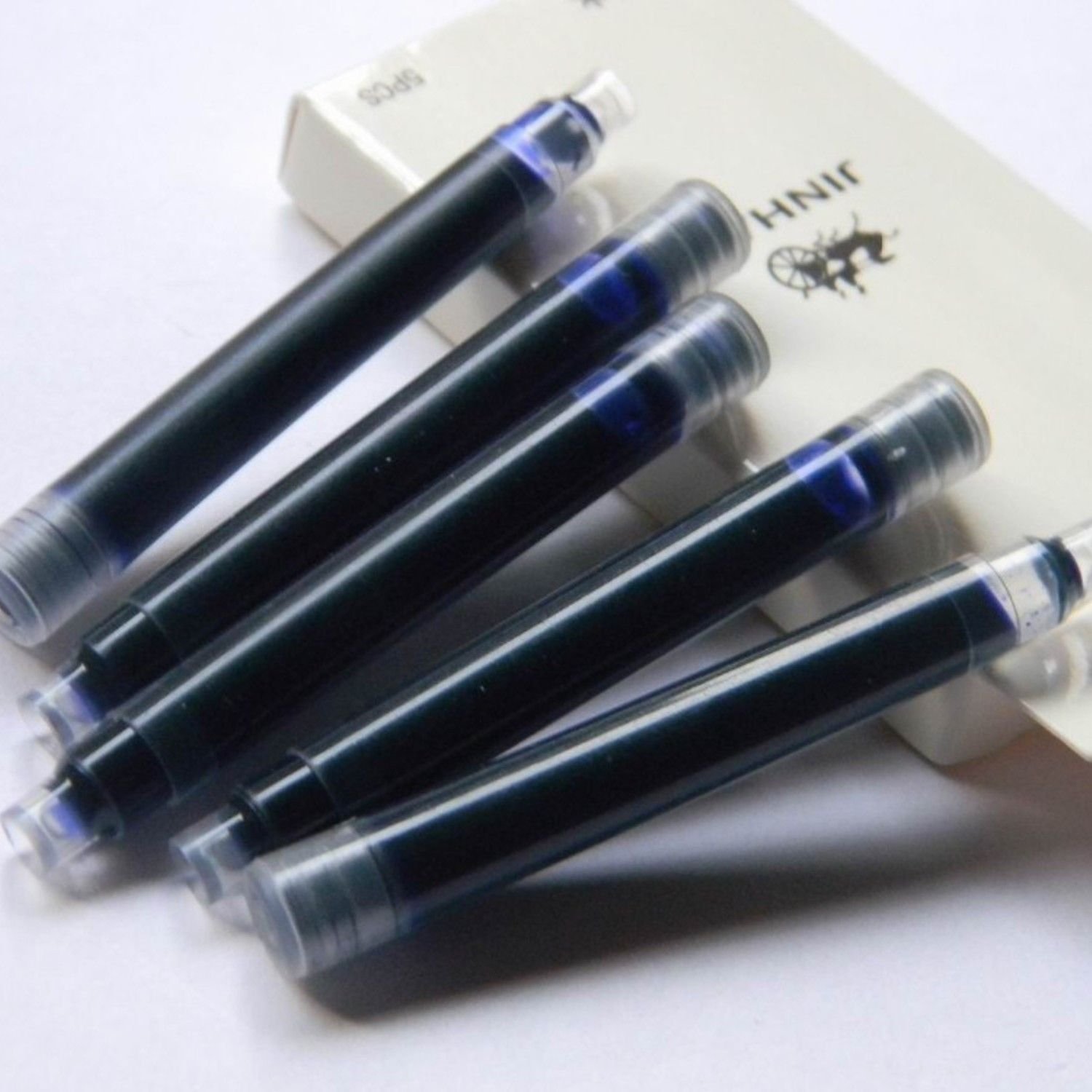 25pcs Universal Length Fountain Pen Ink Cartridge Refills BLUE Pen ...