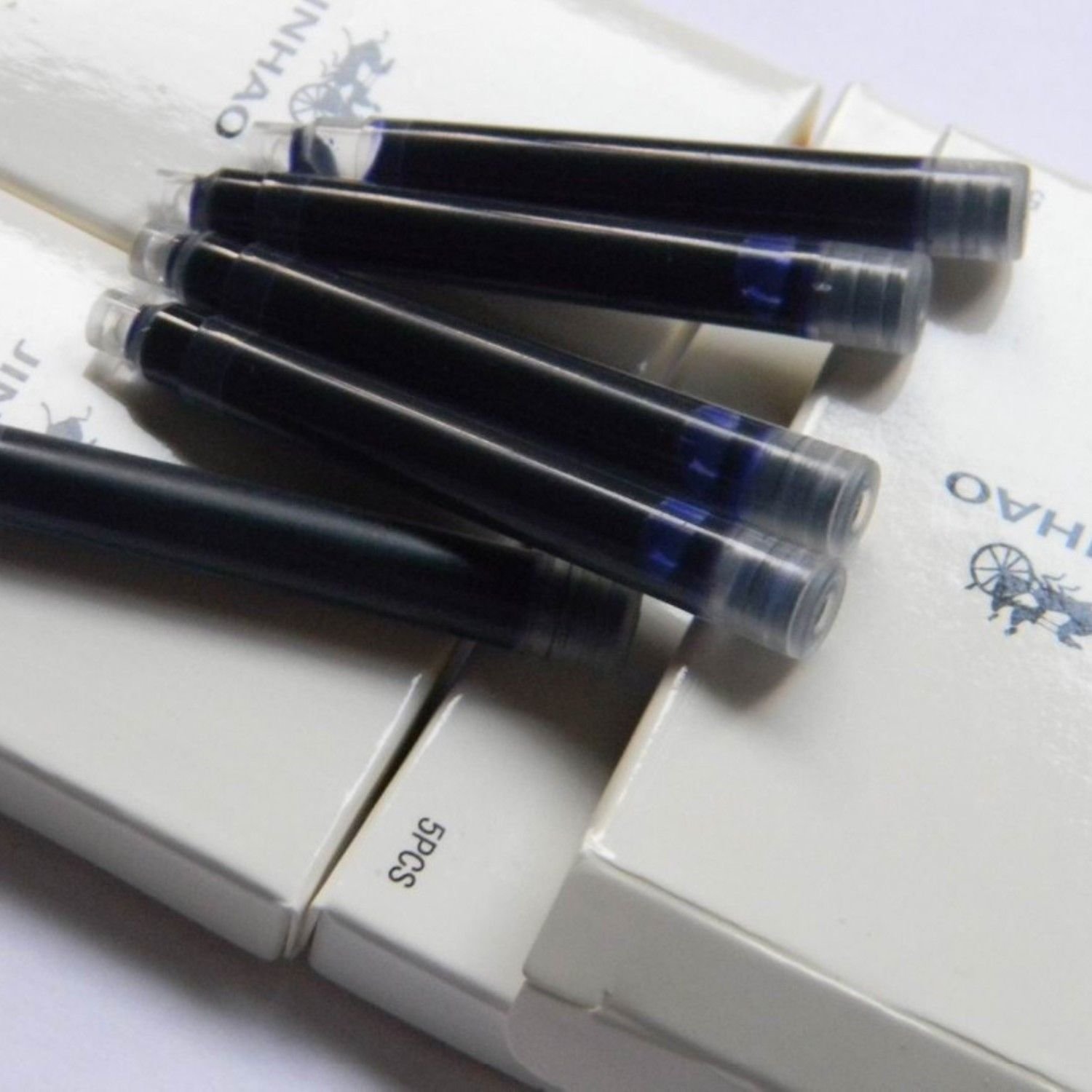 25pcs Universal Length Fountain Pen Ink Cartridge Refills BLUE Pen ...