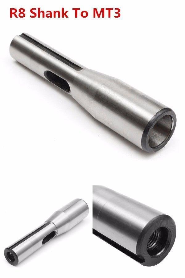 R8 Shank To MT3 R8 Drill Chuck Arbor Morse Taper Adapter Sleeve CNC Tool