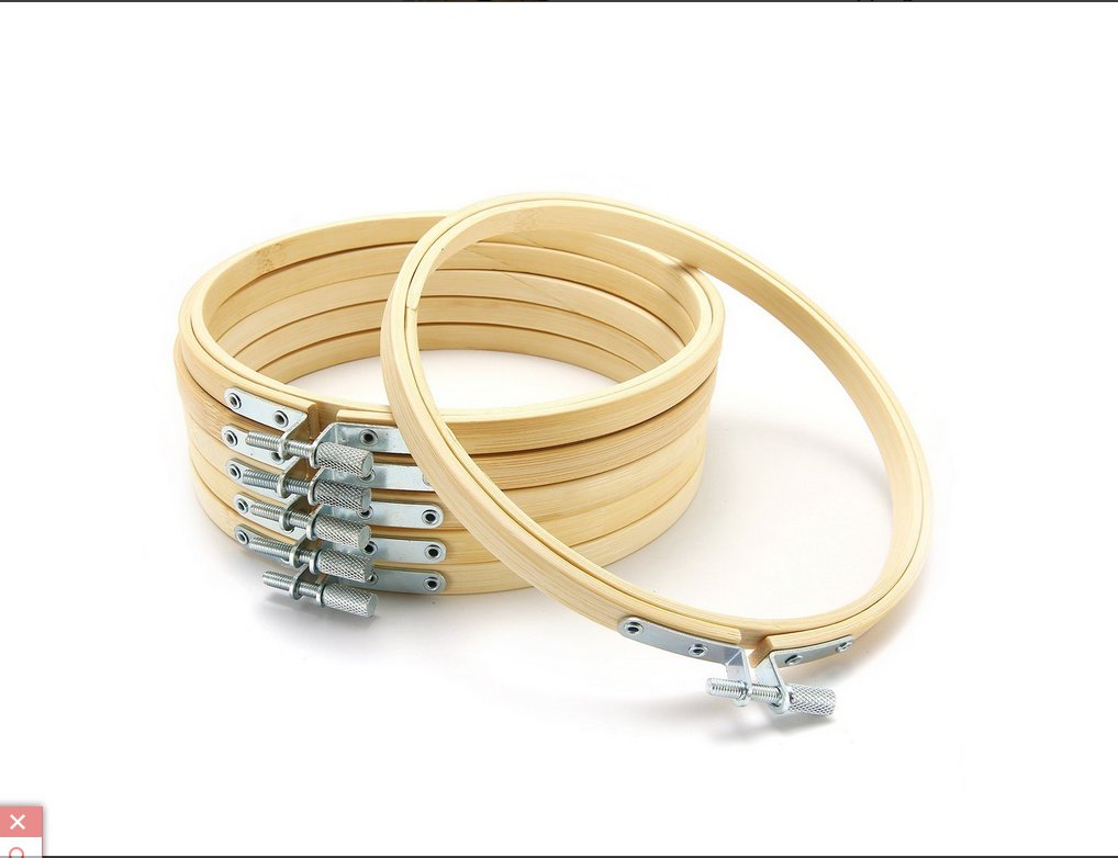 5pcs Embroidery Hoops Round Bamboo Cross Stitch Hoop Ring Quilting ...