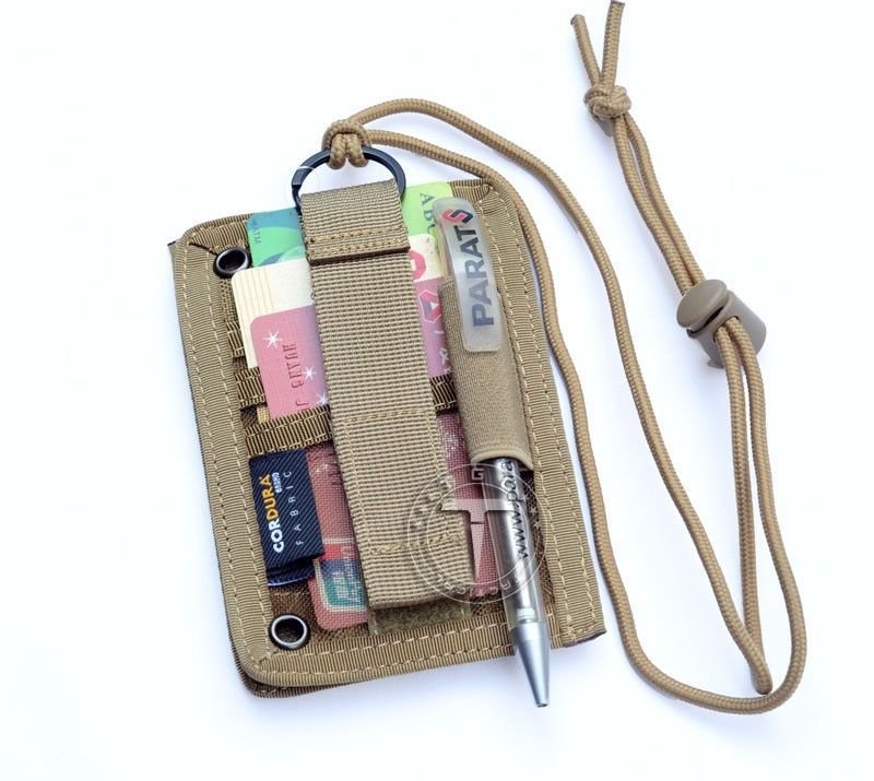 Tactical Id Cards Pockets Vertical Military Pass Holder Neck Lanyard New