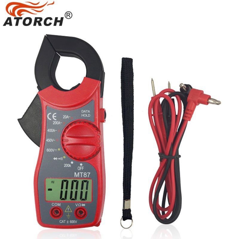 Digital Clamp Meter Multimeter AC DC Voltmeter Ohm Amp Tester Tongs ...