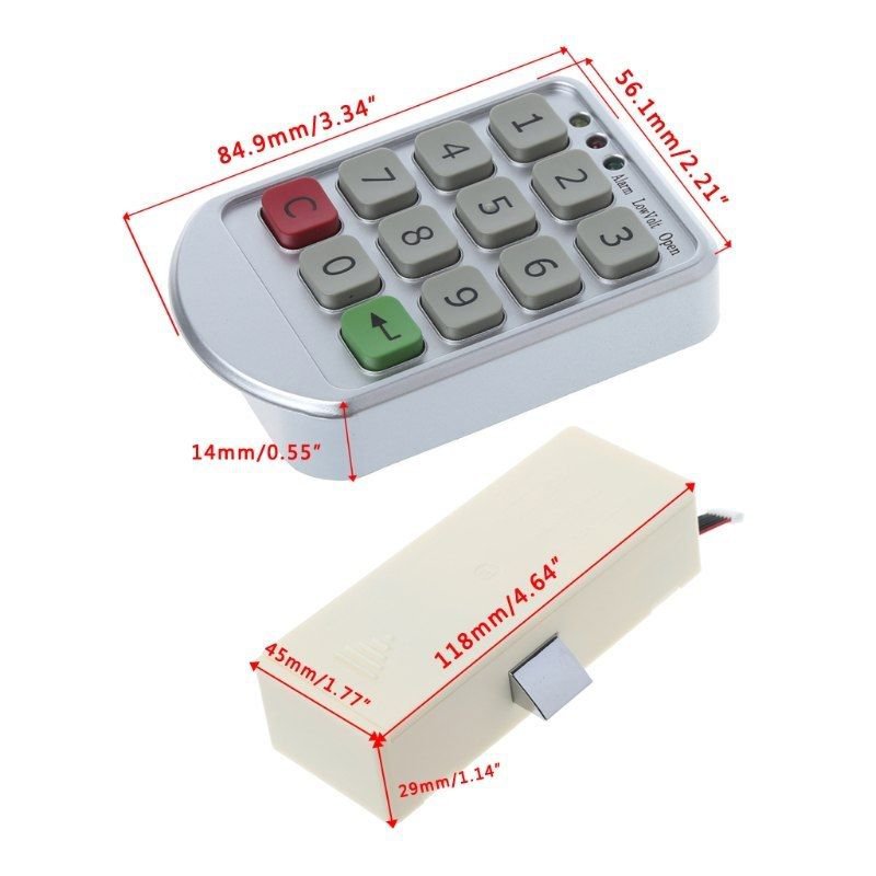 Digital Electronic Keypad Number Password Code Cabinet Door Security ...
