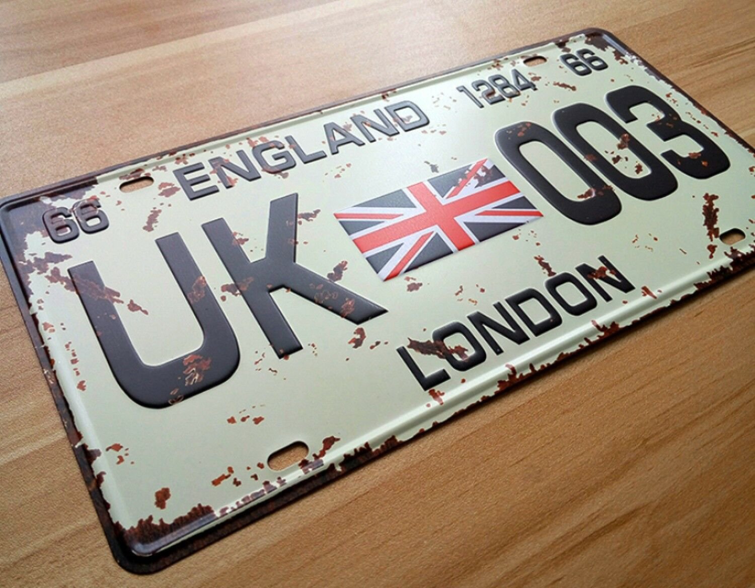 Vintage License Car Plates "UK-003 London England" Vintage Metal Signs ...