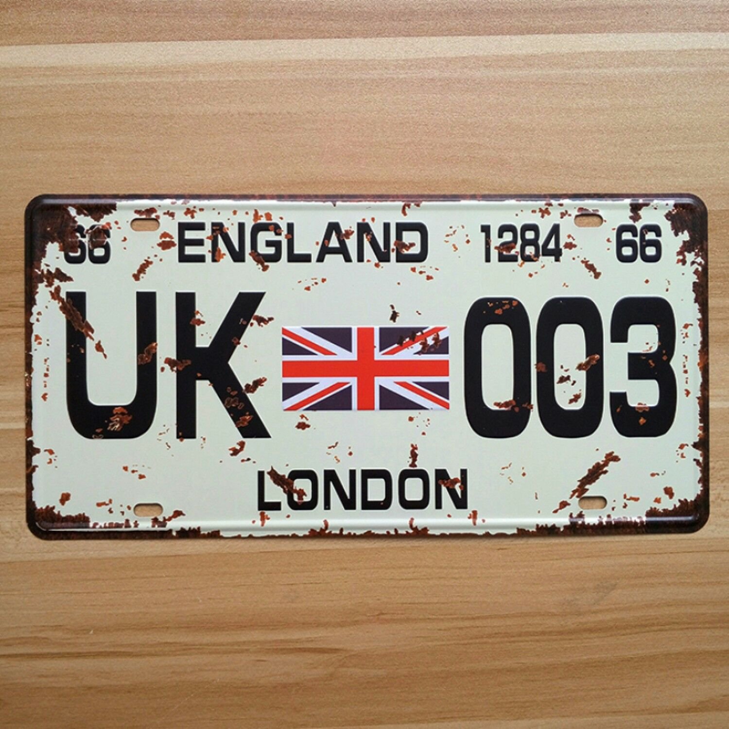 Vintage License Car Plates "UK-003 London England" Vintage Metal Signs ...
