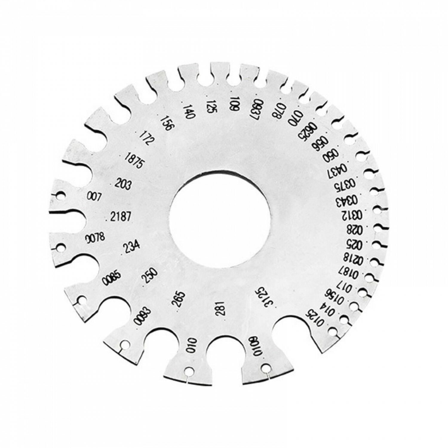 Stainless Steel 0-36 Round AWG SWG Wire Thickness Ruler Gauge Diameter ...