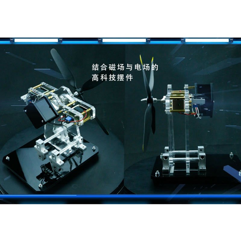 New Model Star engine electromagnet engine Double cylinder startable ...