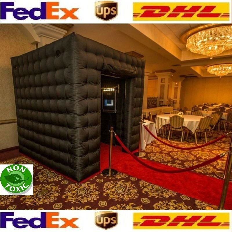 Inflatable 7.8ft Cube Photo Booth Tent 2 Doors Photobooth with Door ...