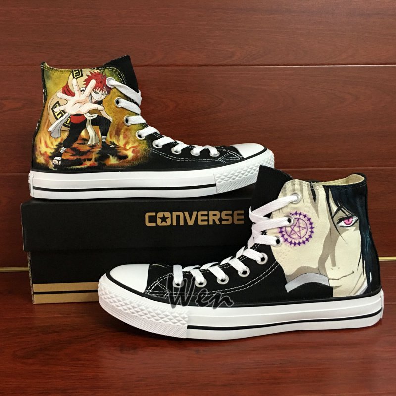 Custom Shoes Converse All Star Gaara Naruto Sebastian Black Butler Hand ...