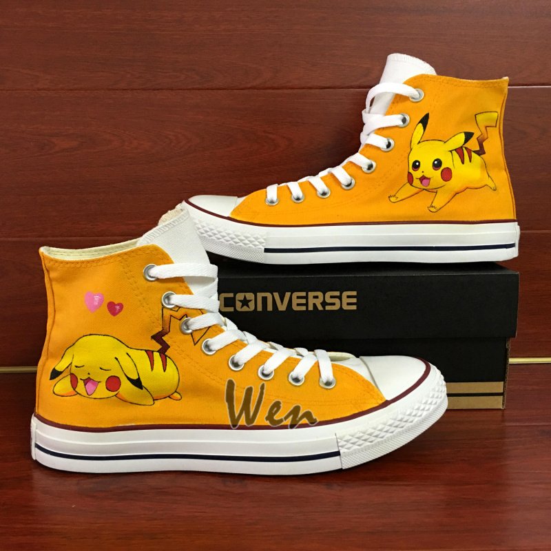 Pokemon Pikachu Converse All Star Custom Hand Painted Shoes Fashion ...