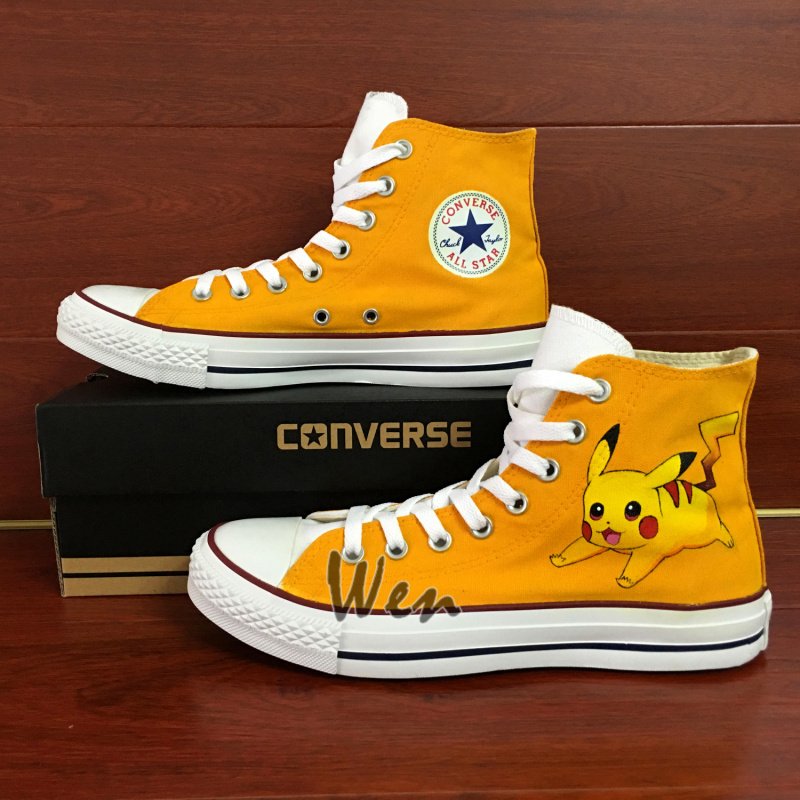 Pokemon Pikachu Converse All Star Custom Hand Painted Shoes Fashion ...