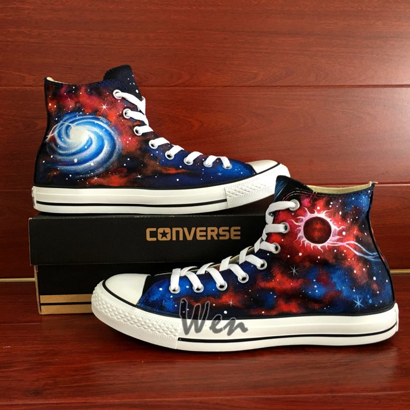 Hand Painted Converse Shoes Nebula Galaxy Universe Original Design ...