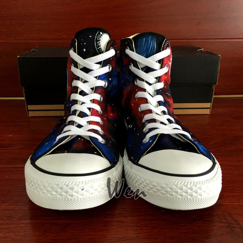 Hand Painted Converse Shoes Nebula Galaxy Universe Original Design ...