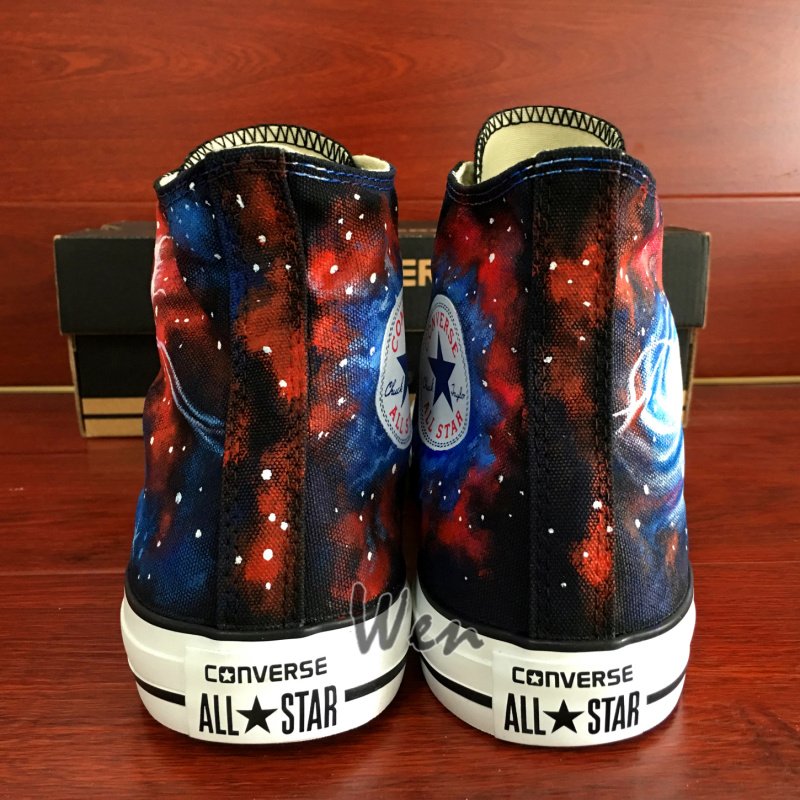 Hand Painted Converse Shoes Nebula Galaxy Universe Original Design ...