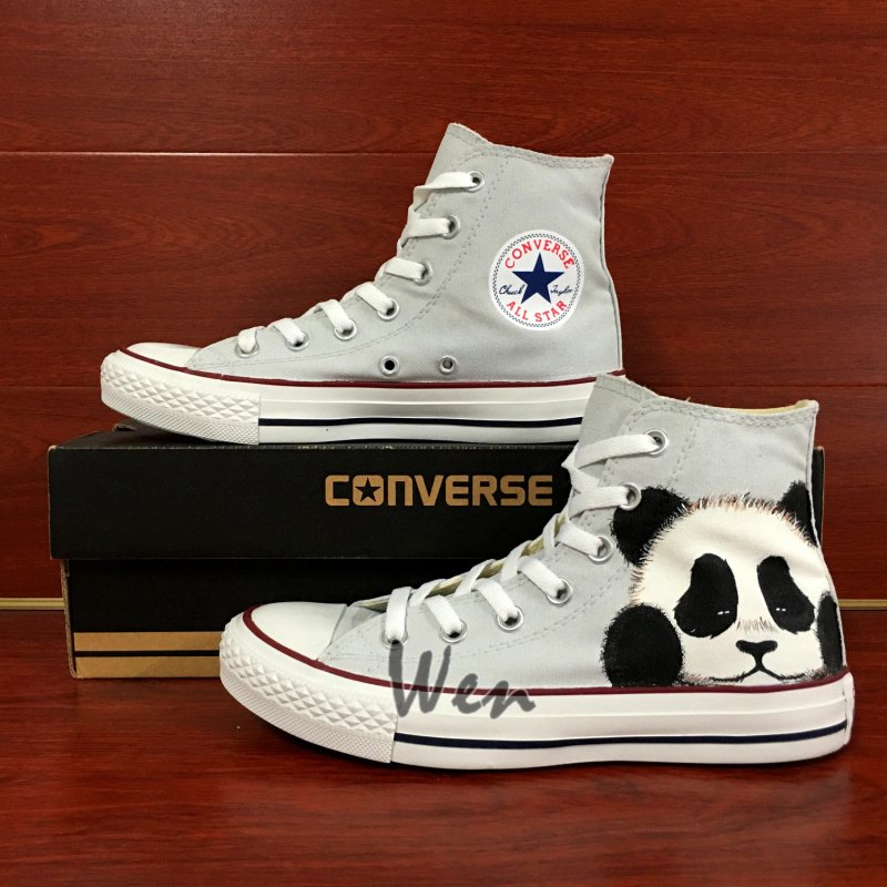 Custom Shoes Converse Cute Panda Hand Painted Shoes Unique Canvas ...
