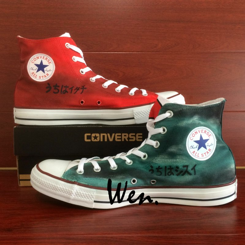 Naruto Shippuuden Itachi Shisui Hand Painted Shoes Converse All Star ...
