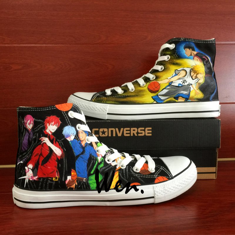 Custom Anime Converse Kuroko's Basketball Hand Painted Shoes High Top ...