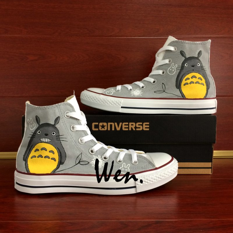 My Neighbor Totoro Converse All Star Hand Painted Shoes Men Women High ...