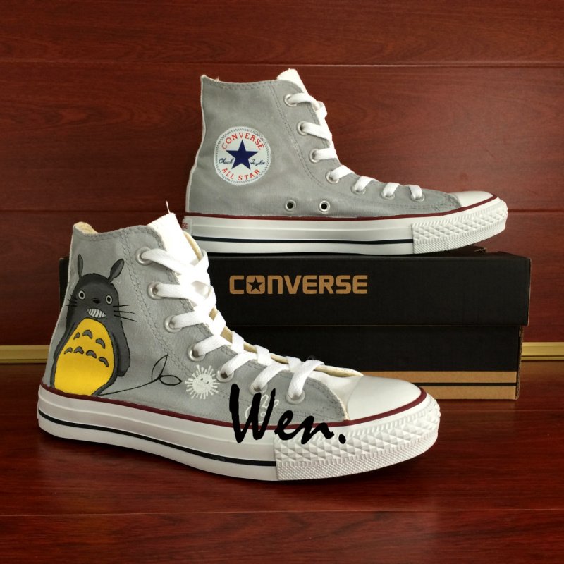 My Neighbor Totoro Converse All Star Hand Painted Shoes Men Women High ...