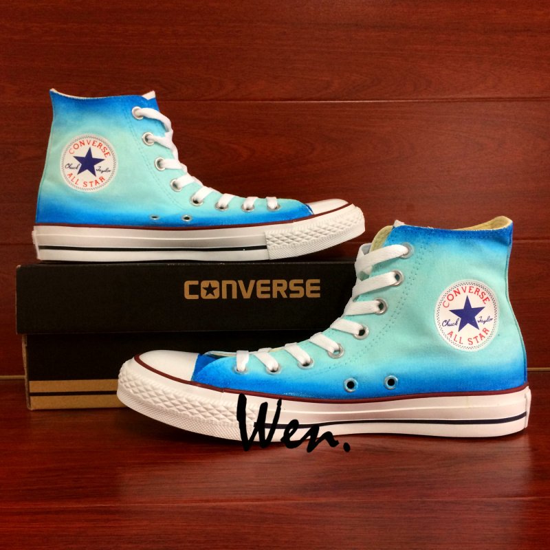 Hand Painted Converse Shoes Dandelion Custom Design High Top Canvas ...