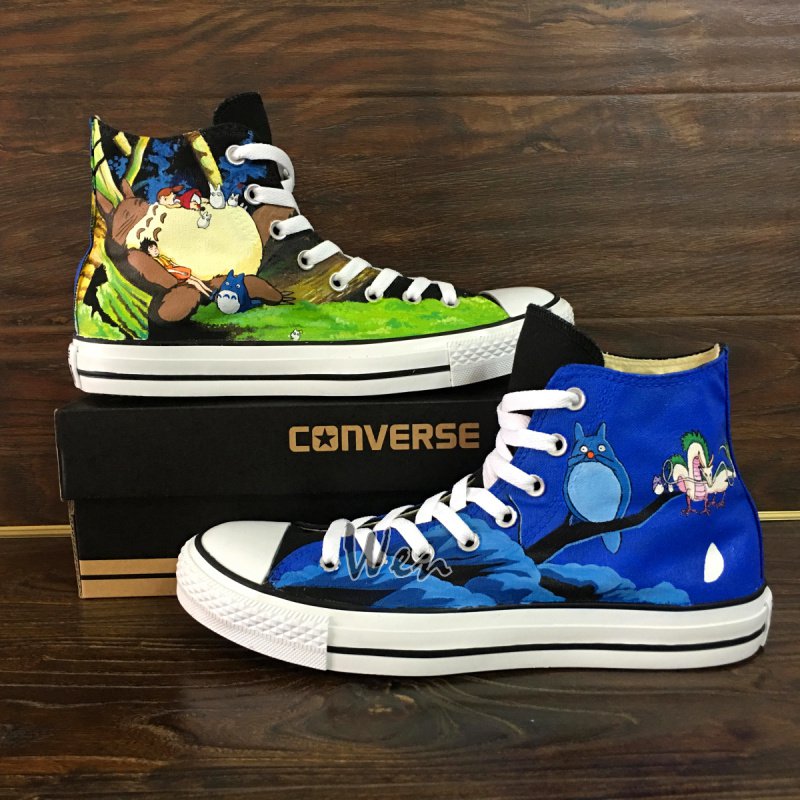 My Neighbor Totoro Anime Hand Painted Converse Shoes Unisex Canvas Sneakers
