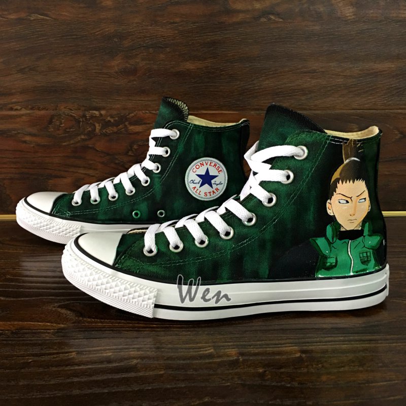 Anime Naruto Shikamaru Custom Design Converse All Star Hand Painted ...