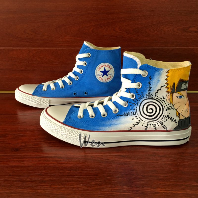 Custom Design Naruto Shoes Anime Converse Gaara Hand Painted Canvas ...