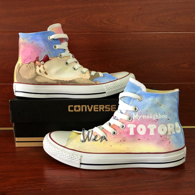 My Neighbor Totoro Anime Canvas Sneakers Converse Chuck Taylor Hand ...