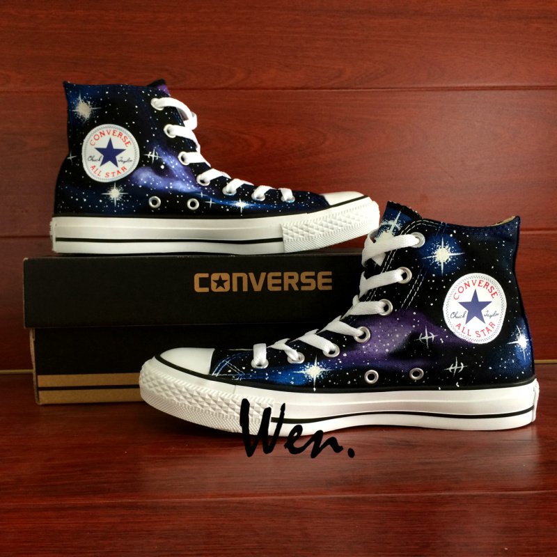 Galaxy Nebular Space Stars Original Design Hand Painted Shoes Unisex ...