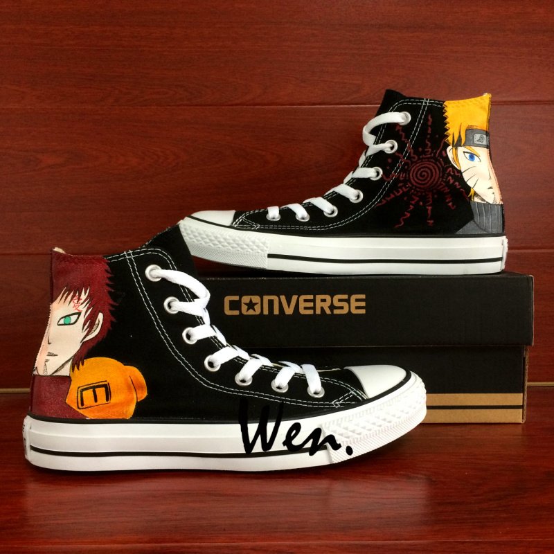 Naruto Uzumaki Naruto Gaara Anime Converse All Star Canvas Sneakers ...