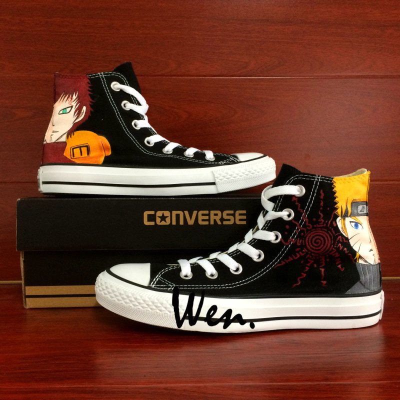 Naruto Uzumaki Naruto Gaara Anime Converse All Star Canvas Sneakers ...