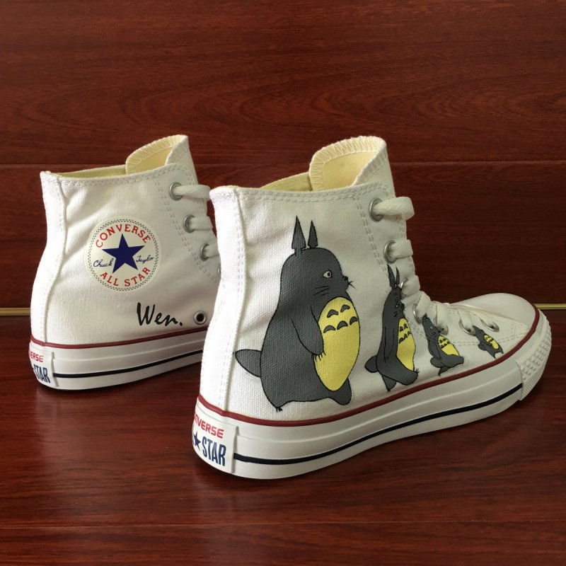 Anime Converse Sneakers Design My Neighbor Totoro Hand Painted Canvas ...