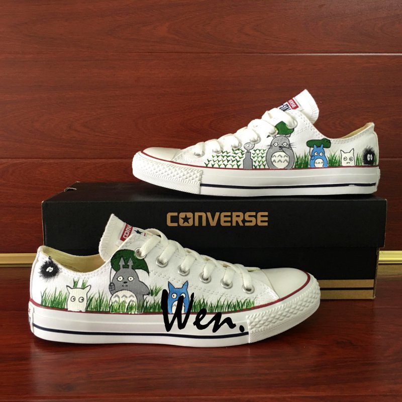 My Neighbor Totoro Hand Painted Anime Converse All Star Shoes Men Women ...