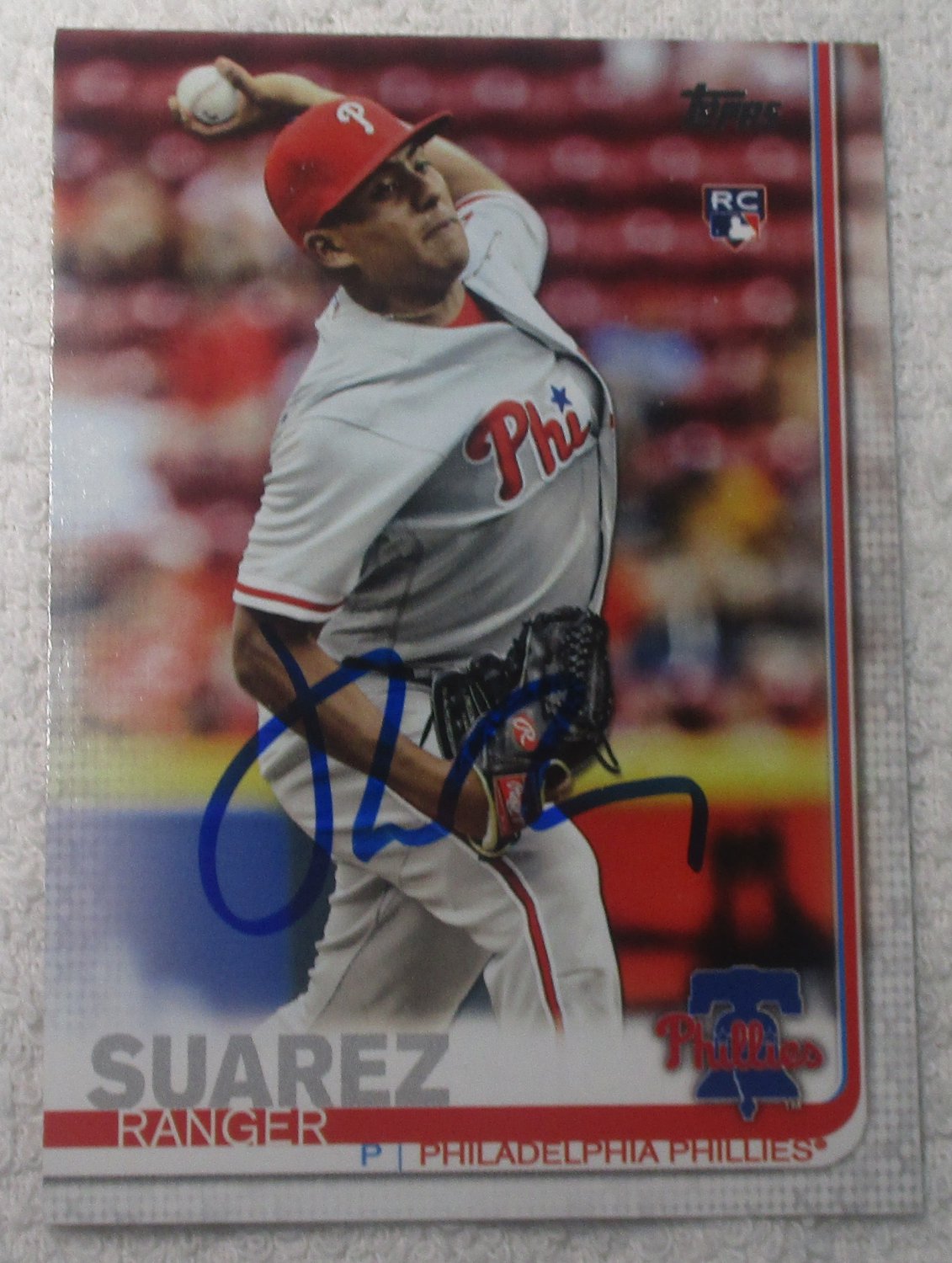 Ranger Suarez Rookie Autographed Card Phillies No COA