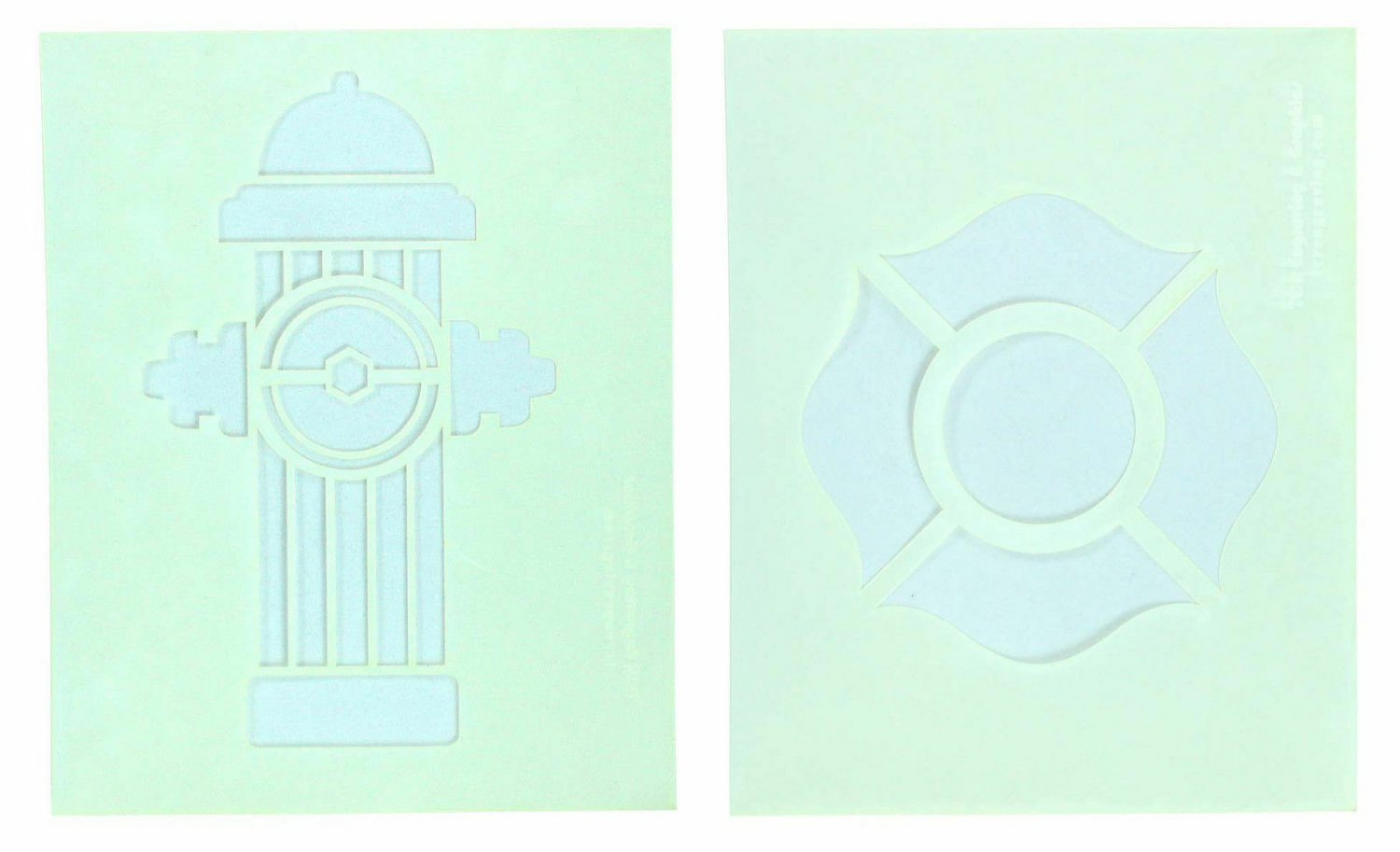 Fire Hydrant/Maltese Cross Stencils-2pc -Mylar 14 Mil Painting ...