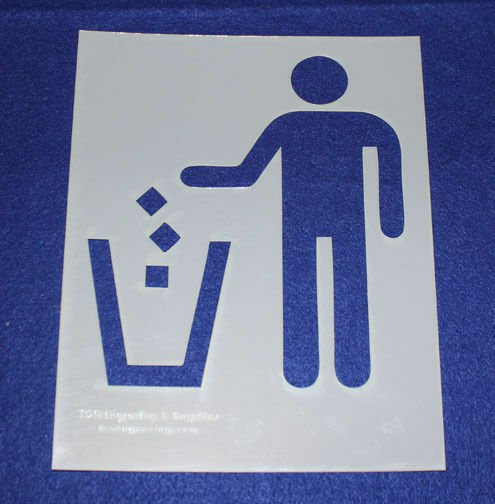 Recycle-Trash Stencils- 2 Pc Set- 14 mil Mylar Painting/Crafts/Stencil ...